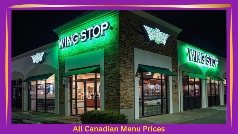 Wingstop Menu Prices In Canada - 2025